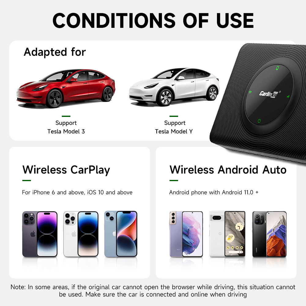 Carlinkit T2C Flash Tesla Upgrade With Wireless Carplay Adapter for Te ...