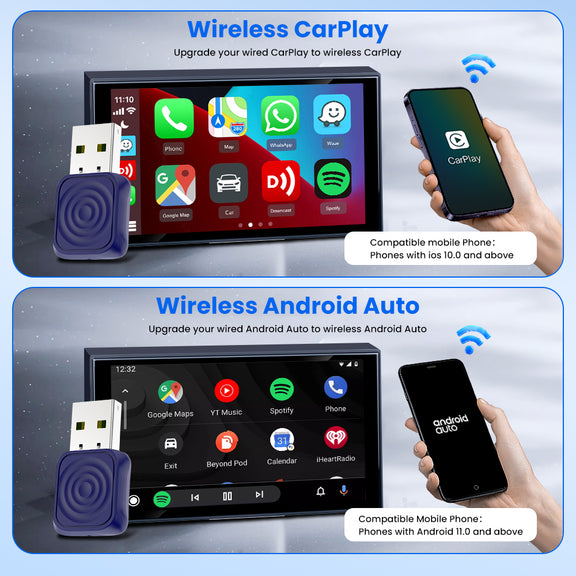 CarlinKit Mini Ultra Wireless Android Auto & CarPlay USB Dongle ...