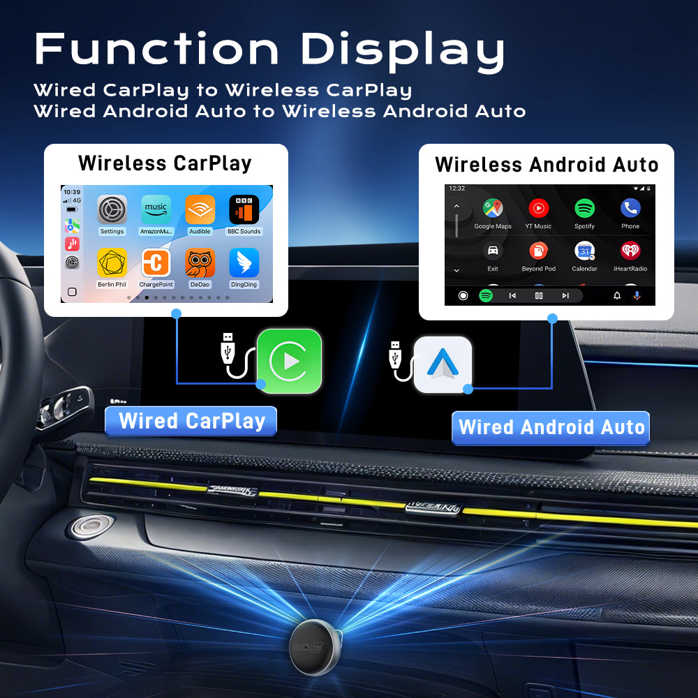 CarlinKit Mini Ultra 3 Wireless CarPlay & Android Auto Tiny Adapter ...